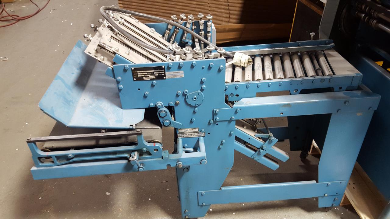 Lot #53: Baum Folder Series 418A Folder with Right Angle - Ontario ...